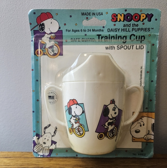 Other | Snoopy Training Cup With Spout Lid Vintage | Poshmark